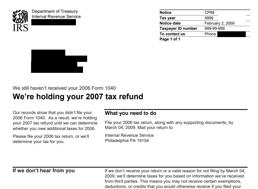 IRS CP88 Notice - What Is It And How Should You Respond? - SuperMoney