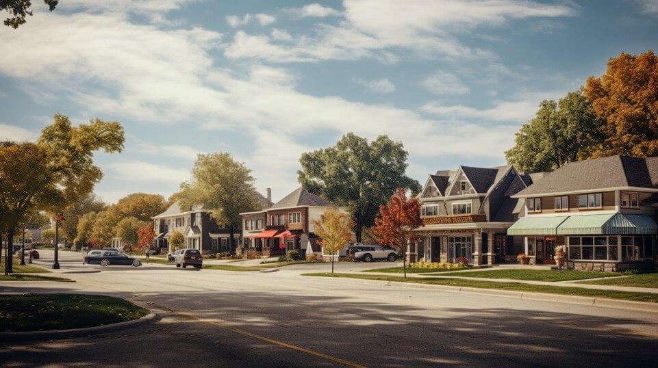 Praire village street view